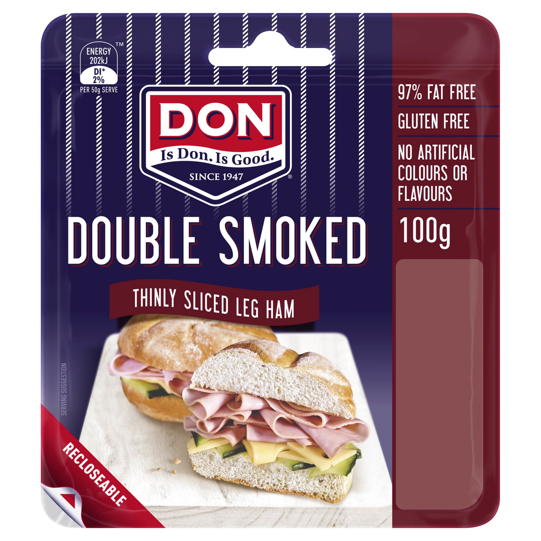DON DOUBLE SMOKED LEG HAM 100g
